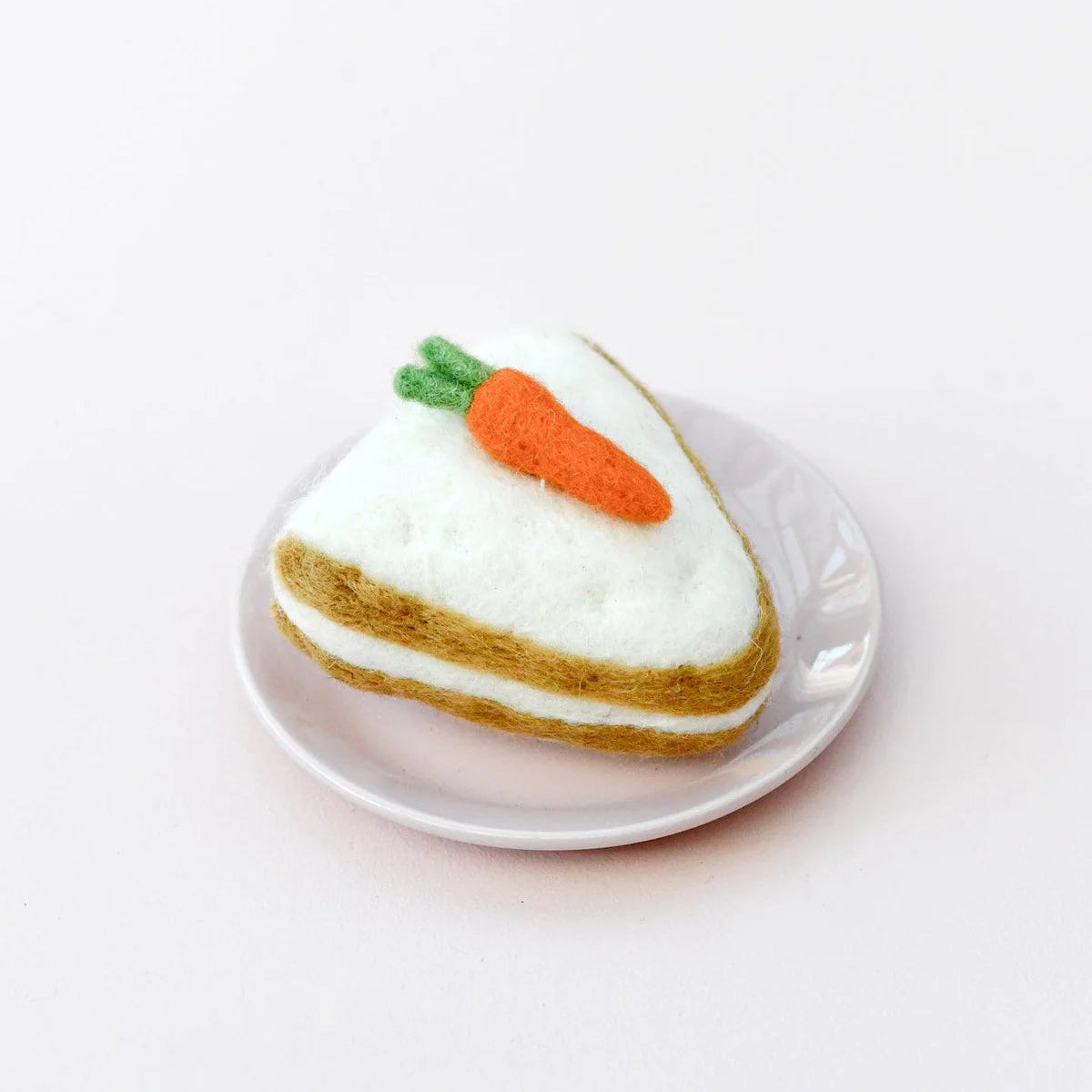 Fair Trade Handmade Felt Play Food Carrot Cake Slice | Waldorf Toys ...
