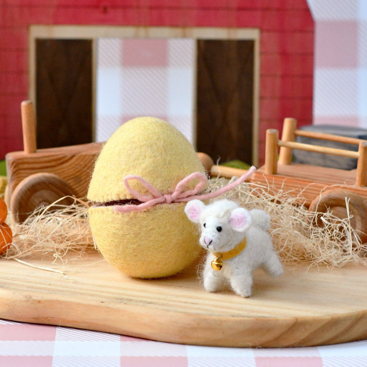 Handmade Felt Surprise Easter Egg with Lamb Fair Trade | Waldorf Toys ...