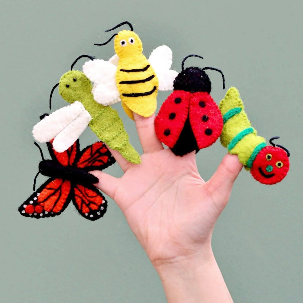 Handmade Felt Insects Finger Puppets| Fair Trade Waldorf Toys – Tree ...