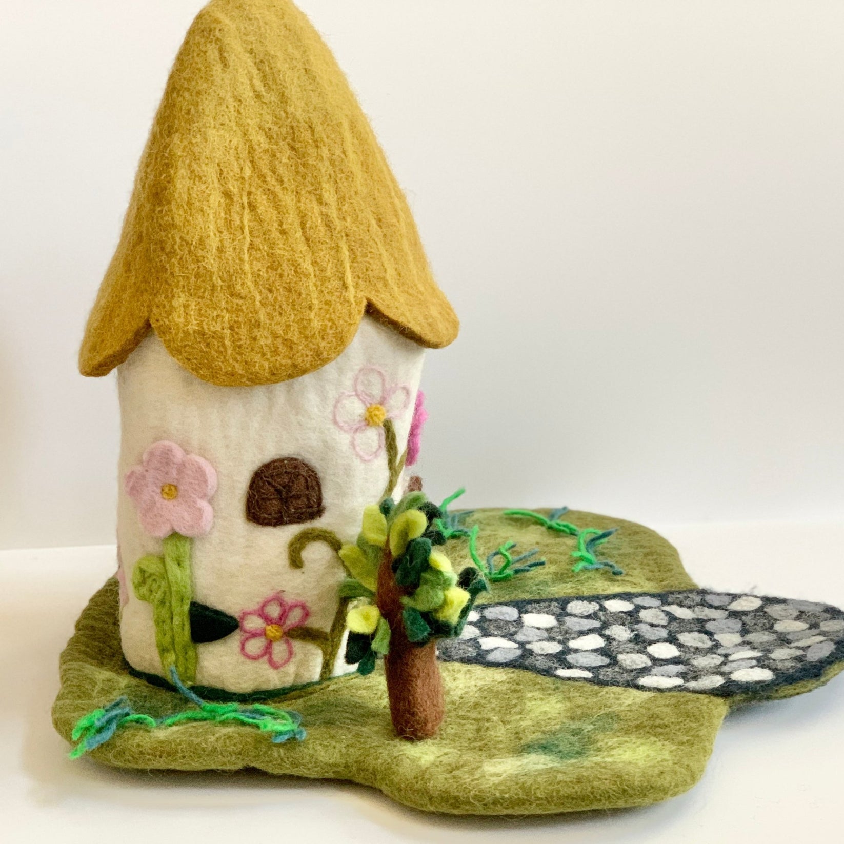 Handmade Felted Cottage Fairy House | Fair Trade Waldorf Toy – Tree ...